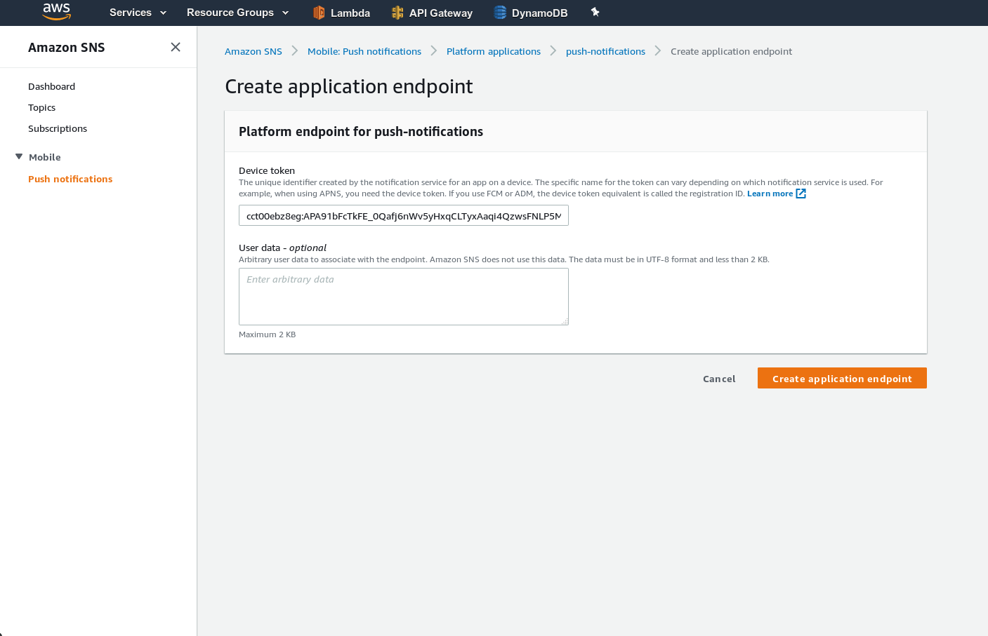 Send Test Fcm Push Notification With Amazon Sns Mestwin Blog