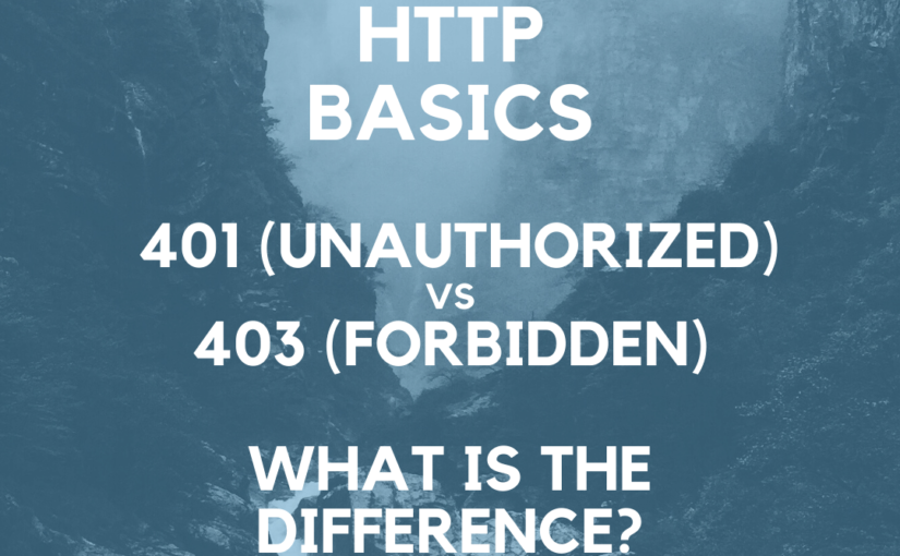  http Status Codes 401 Vs 403 E START 